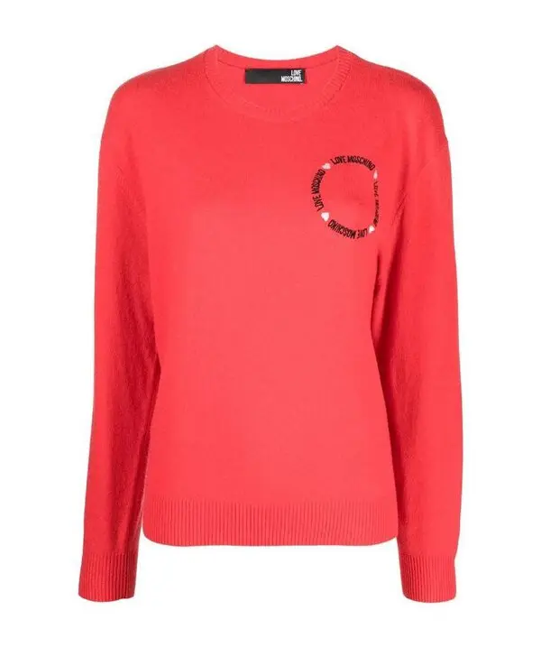Moschino Chest Logo Pullover - Orange