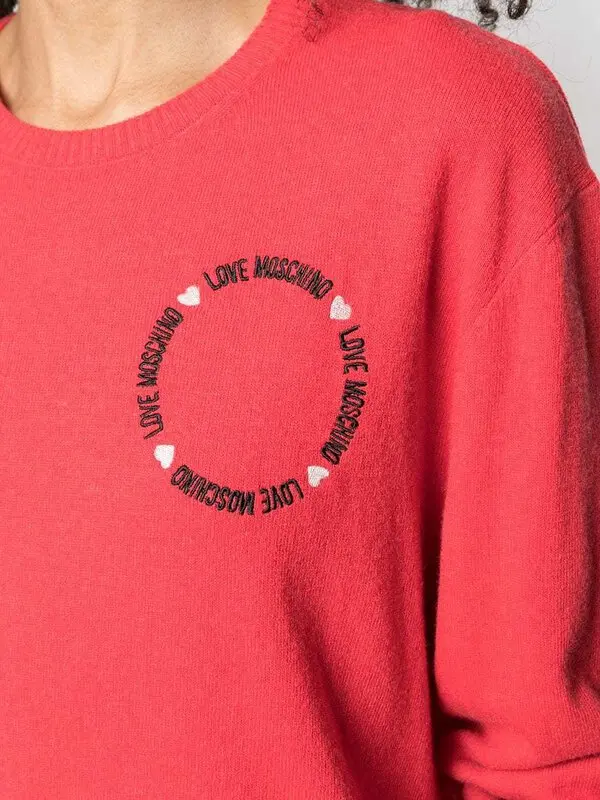 Moschino Chest Logo Pullover - Orange