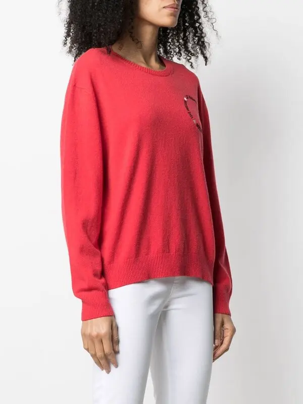 Moschino Chest Logo Pullover - Orange
