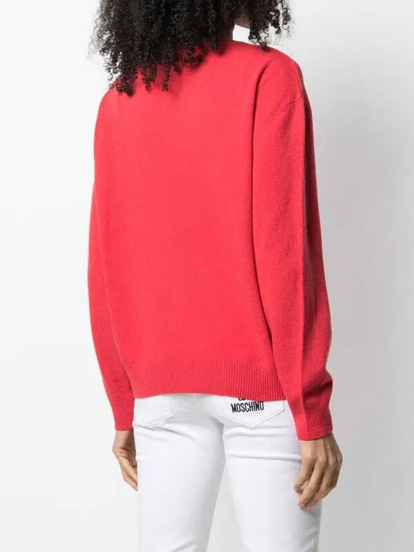 Moschino Chest Logo Pullover - Orange