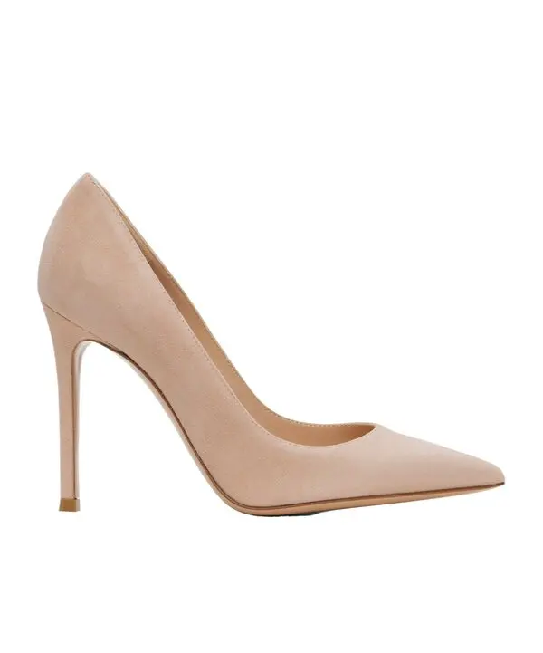 GIANVITO ROSSI Pointed Toe Pumps - Nude