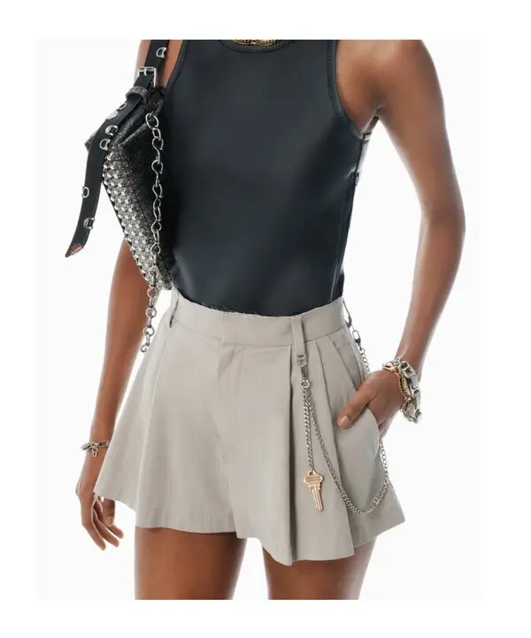 Alexander Wang Chain-detailed Pleated Shorts