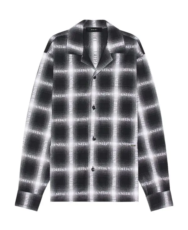 Amiri Checked Logo-print Shirt