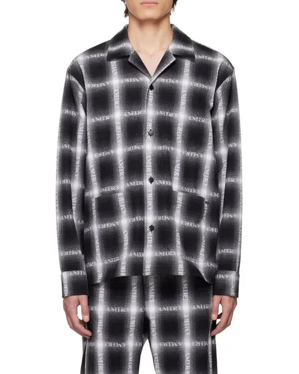 Amiri Checked Logo-print Shirt