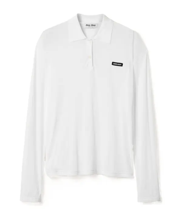 Miu Miu Long Sleeve Polo Shirt