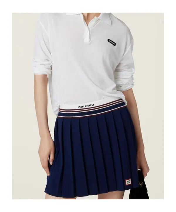 Miu Miu Long Sleeve Polo Shirt