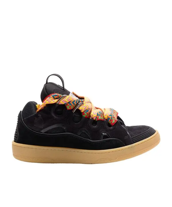 LANVIN Logo Lace-up Sneakers - Black