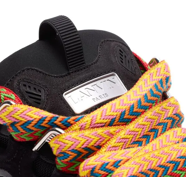 LANVIN Logo Lace-up Sneakers - Black