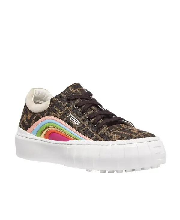 Fendi Ff Pattern Low-top Sneakers