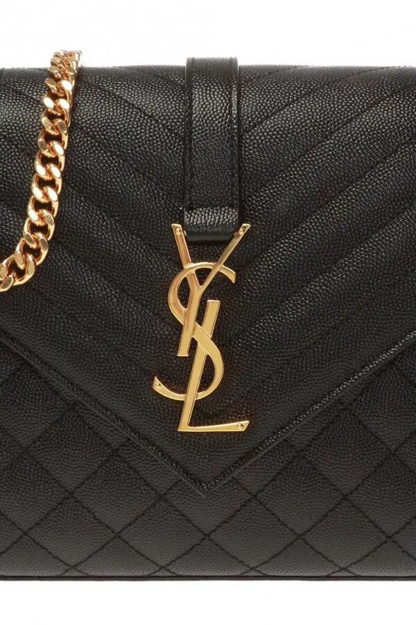 Saint Laurent Matelassé Envelope Medium Shoulder Bag