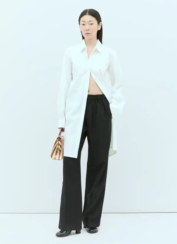 Dries Van Noten Cropped Shirt With Bow Detail