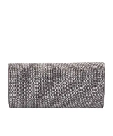 Brunello Cucinelli Precious Monili Foldover Clutch Bag - Gray