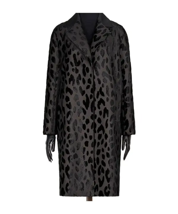 Max Mara Single-breasted Spotted Velvet Coat