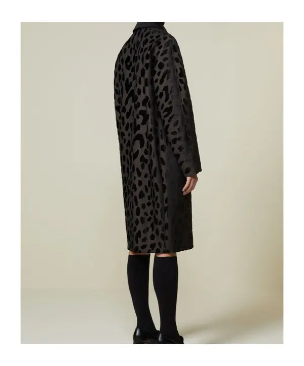 Max Mara Single-breasted Spotted Velvet Coat