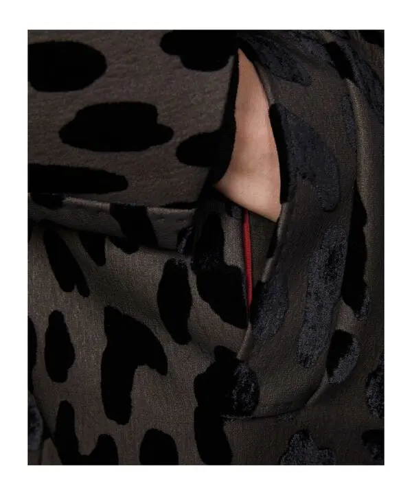 Max Mara Single-breasted Spotted Velvet Coat