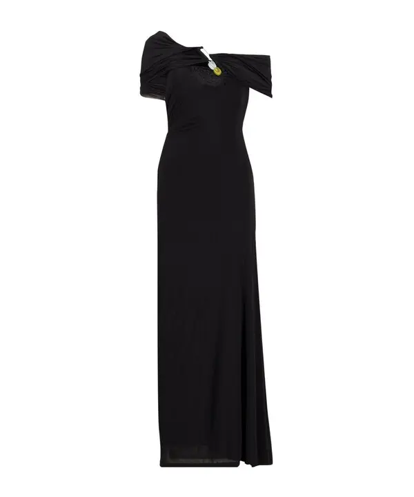 Christopher Esber Sleeveless Off-shoulder Draped Cut-out Maxi Dress