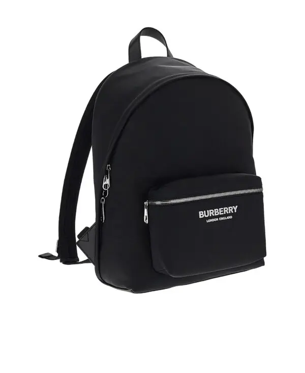 Burberry Logo Printed Zip-up Backpack