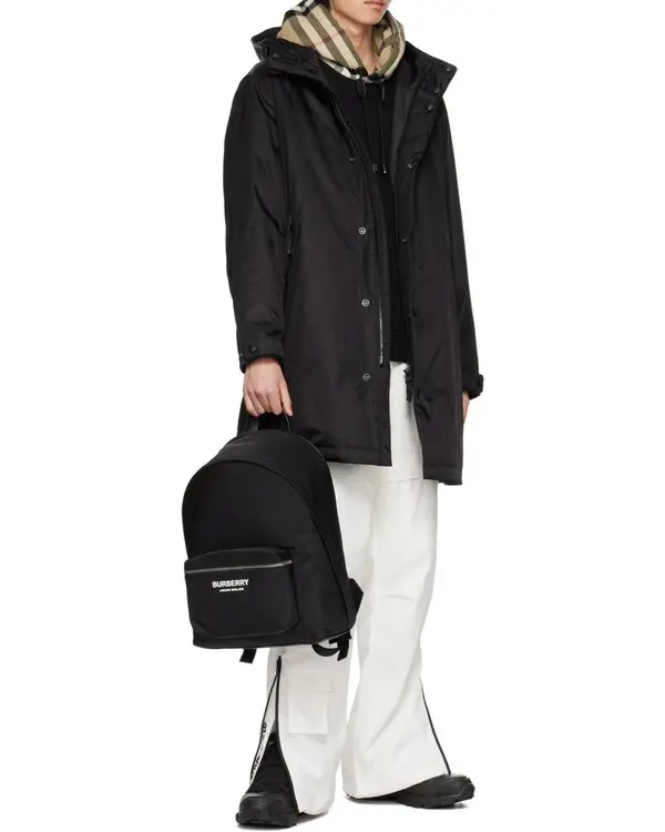 Burberry Logo Printed Zip-up Backpack