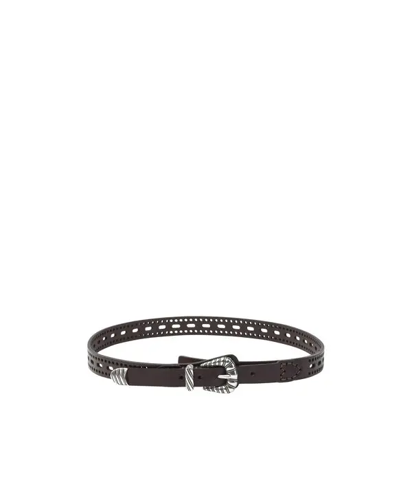 Etro Openwork Leather Belt - Brown