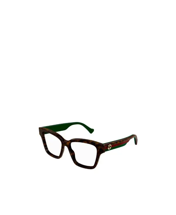 Gucci Rectangular Logo Eyeglasses - Black