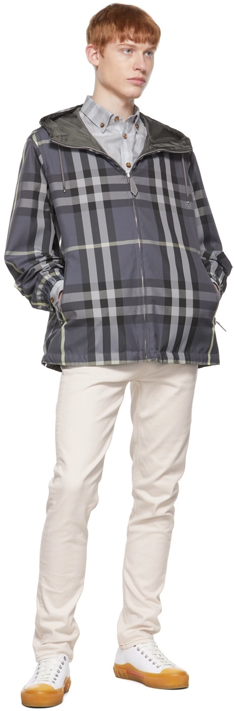 Burberry Button-down Collar Check Linen Shirt