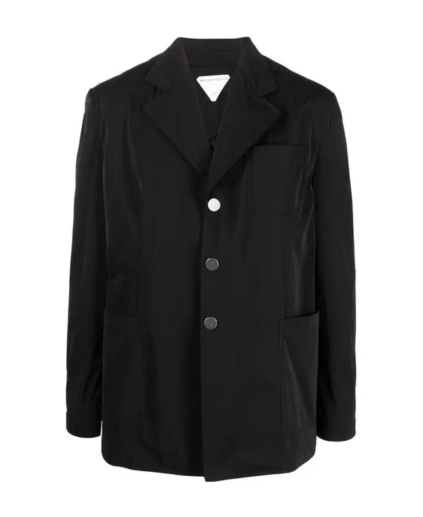 Bottega Veneta Single Breasted Long Sleeved Blazer - Black