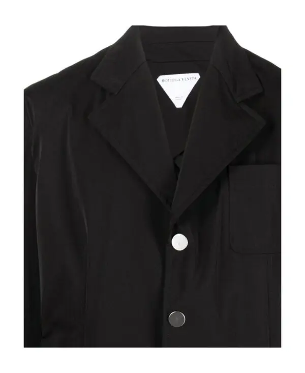 Bottega Veneta Single Breasted Long Sleeved Blazer - Black