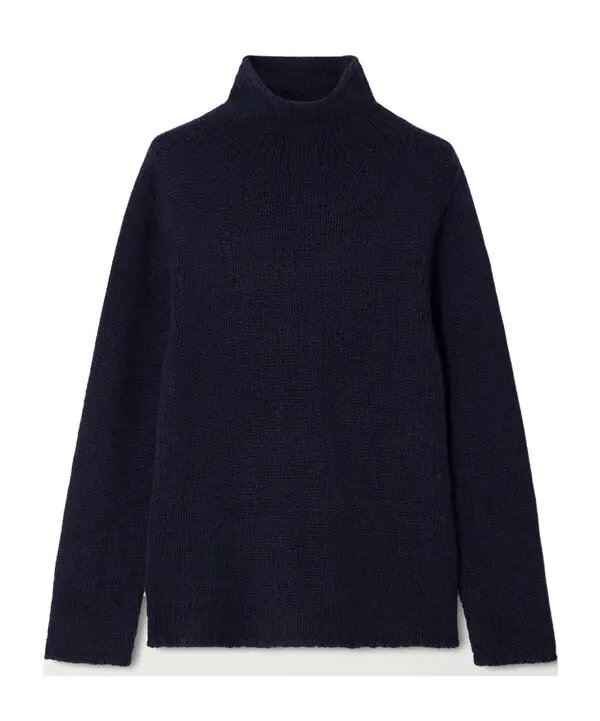 THE ROW Mariam Cashmere Turtleneck Sweater - Navy