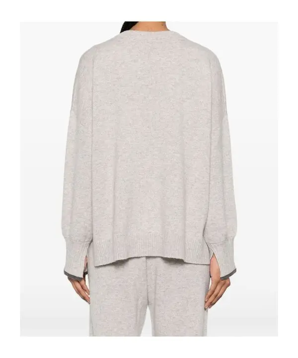 Brunello Cucinelli Mélange Cashmere Jumper - White