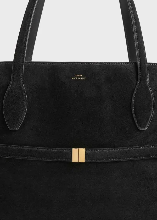 TOTEME Logo Embossed Lounge Tote Bag - Black