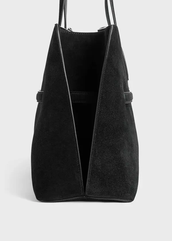 TOTEME Logo Embossed Lounge Tote Bag - Black