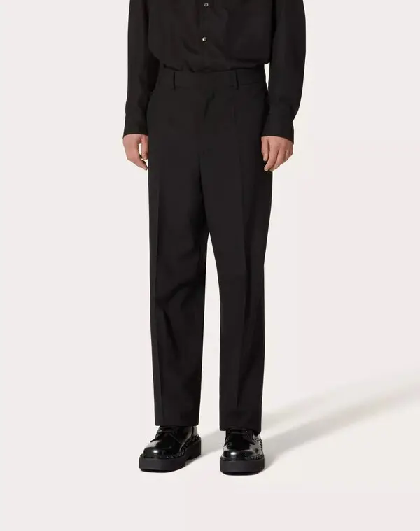 Valentino Garavani Mid-rise Tailored Trousers - Black