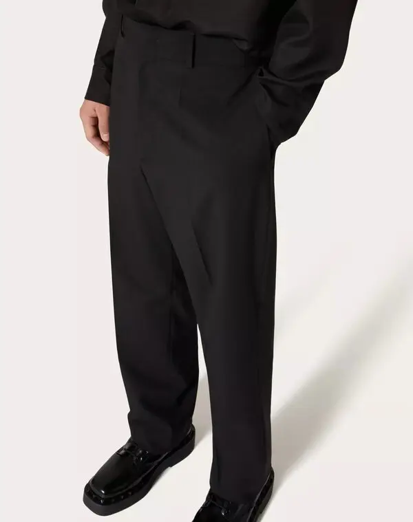 Valentino Garavani Mid-rise Tailored Trousers - Black