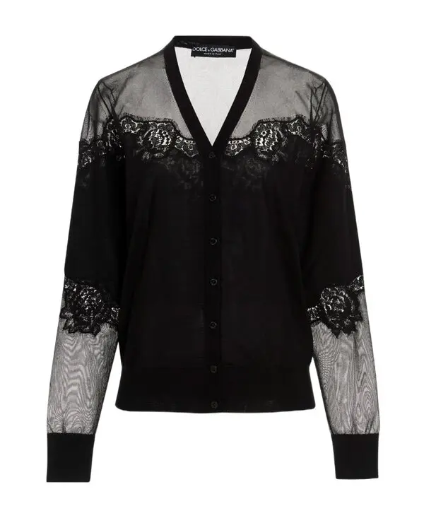 Dolce & Gabbana Lace Trim Cardigan