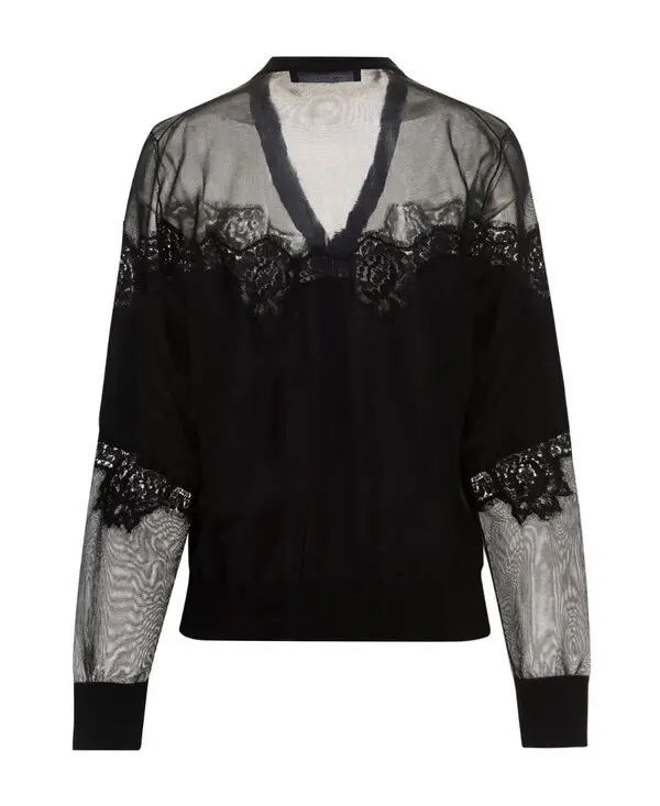 Dolce & Gabbana Lace Trim Cardigan
