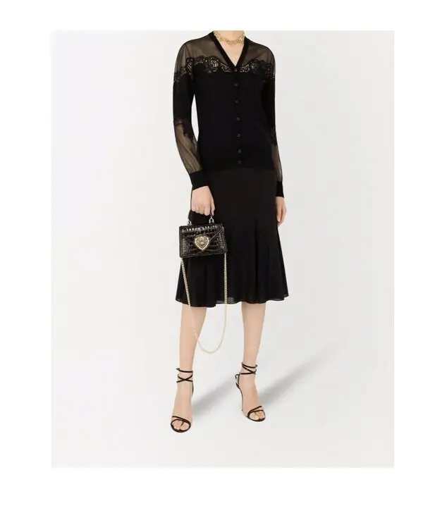 Dolce & Gabbana Lace Trim Cardigan