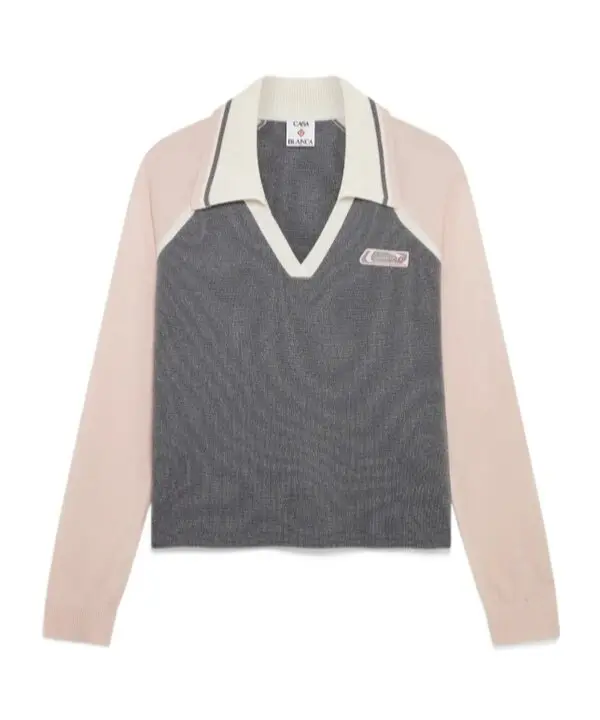 Casablanca Tennis Long Sleeve Polo Shirt