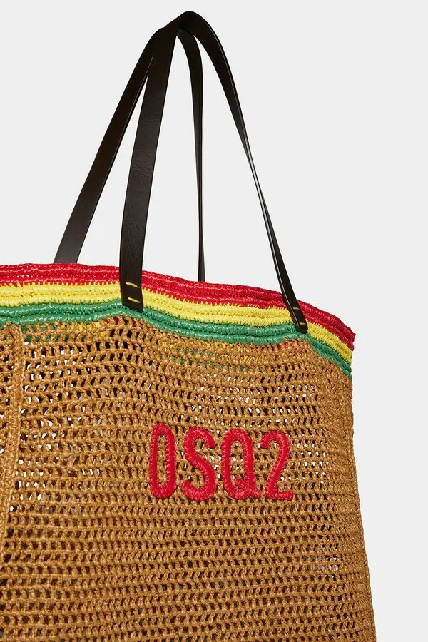 Dsquared2 Woven Tote Bag With Logo Detail