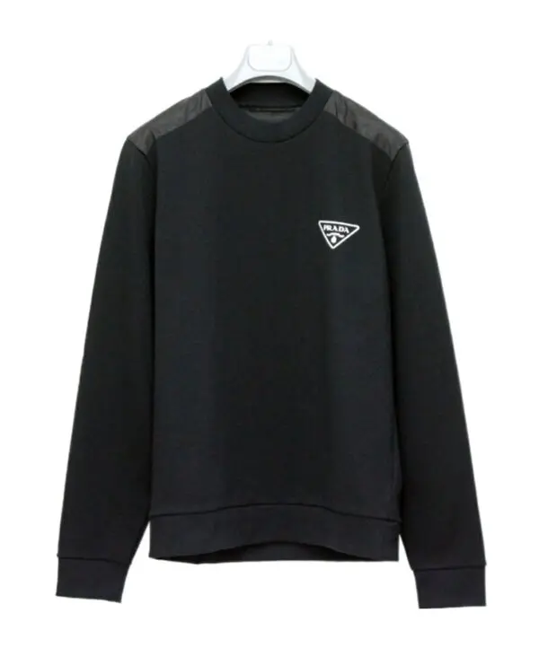 Prada Long Sleeve Crewneck Sweater - Black