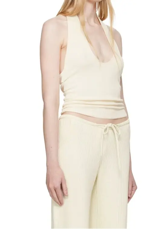 AYA MUSE Halter Neck Knitted Tank Top