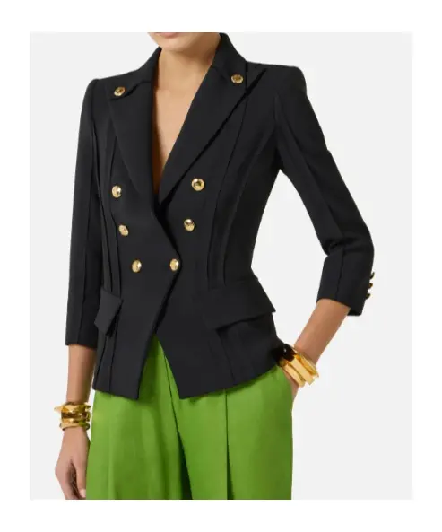 Elisabetta Franchi Double-breasted Blazer - Black