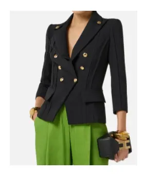 Elisabetta Franchi Double-breasted Blazer - Black