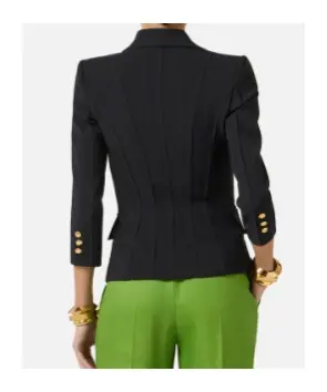 Elisabetta Franchi Double-breasted Blazer - Black