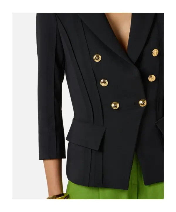 Elisabetta Franchi Double-breasted Blazer - Black
