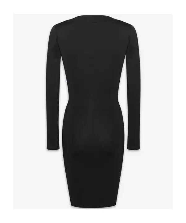 Saint Laurent Long-sleeved Knitted Dress