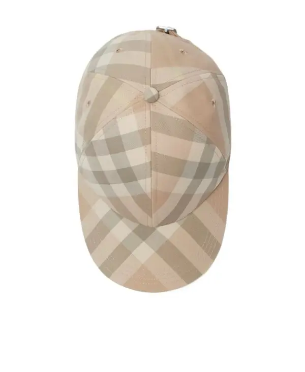 Burberry Checked Baseball Cap - Nude