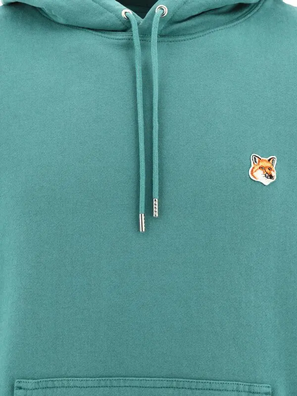 Maison Kitsuné Fox Head Patch Drawstring Hoodie