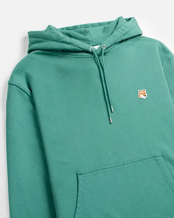 Maison Kitsuné Fox Head Patch Drawstring Hoodie