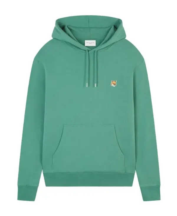 Maison Kitsuné Fox Head Patch Drawstring Hoodie - No