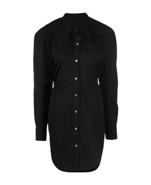 Alexander Wang Fitted Buttoned Mini Shirt Dress - Black